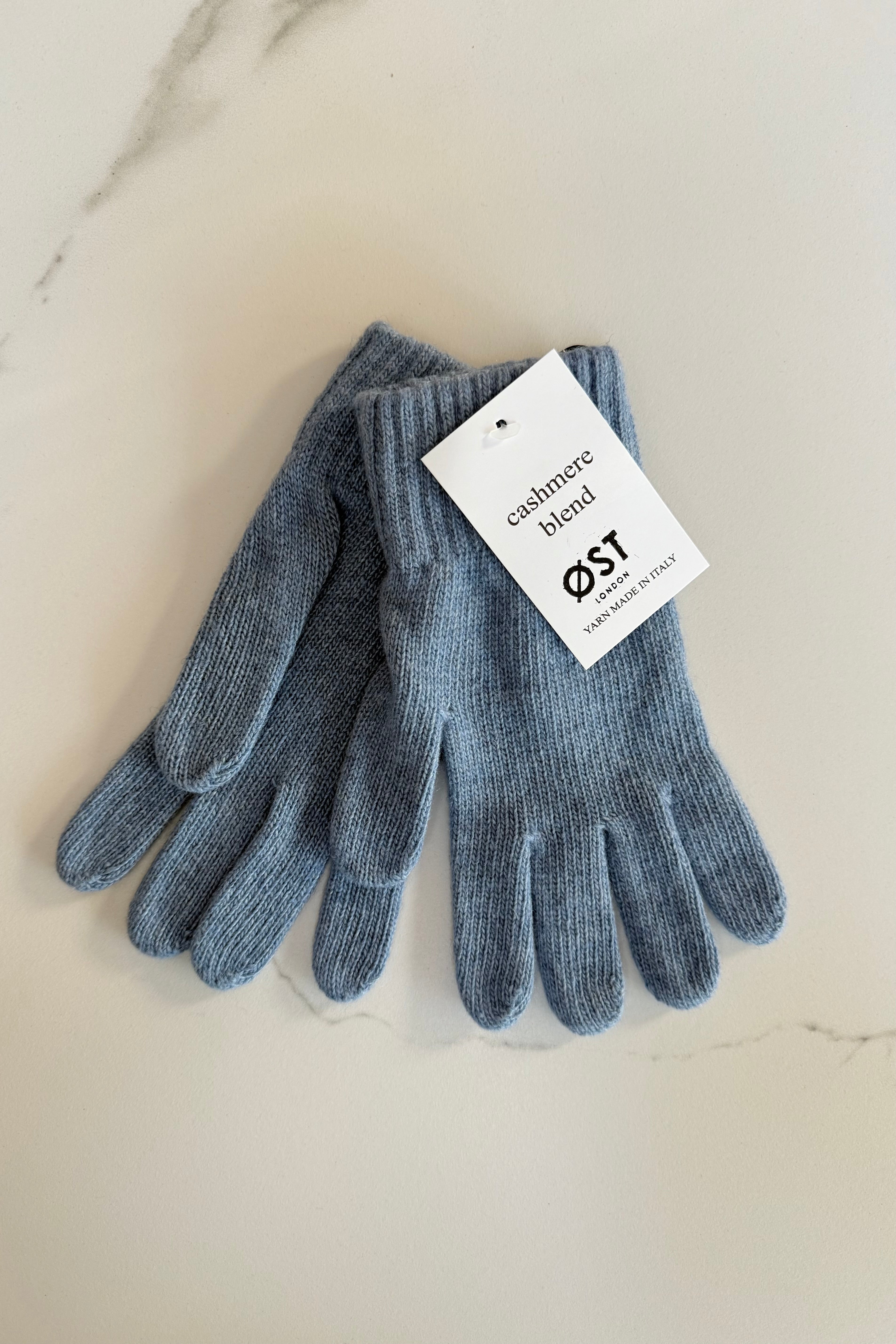 Petra Cashmere Blend Mittens -Blue – Øst London